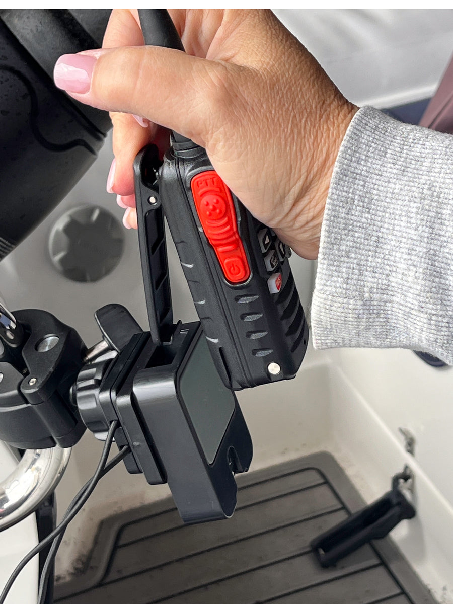Sail Boat Helm, Bicycle Or Rail Mount For Marine VHF Radios, Portable ...